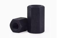 China Black M8 M12 Carbon steel Extended hexagon nuts Class8. 8 Grade 8.8 Extended Metal hex nut for sale