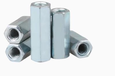 China M4 M16 Carbon steel Galvanised Hexagon extended Nuts Class 4.8 Grade 8.8 Zinc plating for sale