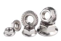 China M8 M10  Stainless steel Hexagon Flange Nuts 1/4 5/16 ASTM A193 A194 Metal hex Flange nuts for sale