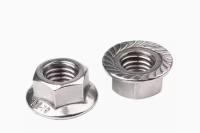 China M12 M16  Stainless steel Hexagon Flange Nuts B7 B16 A325 A307 Metal hex Flange nuts for sale