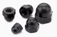 China M4 M16 Carbon steel Black finishing Dome Cap Nut Class 4.8 Grade 8.8 acron nuts for sale