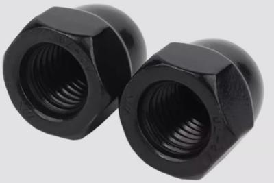 China M4 M16 Carbon steel Black finishing Dome Cap Nut Class 4.8 Grade 8.8 acron nuts for sale