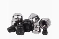 China M5 M8 Carbon steel Dome Cap Nut Class 4.8 Grade 8.8 acron nuts Silver Black finishing for sale