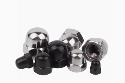 China M5 M8 Carbon steel Dome Cap Nut Class 4.8 Grade 8.8 acron nuts Silver Black finishing for sale