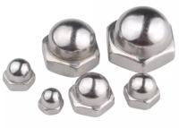 China M8 M10  Stainless steel Dome Cap Nut 1/4 5/16 ASTM A193 A194 acron nuts Metal bolts for sale