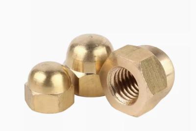 China High-Quality M12 & M20 Brass-Plated Dome Cap Nuts T1 T2 T3 for Durable Metal Acron nuts for sale
