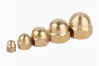 China High-Quality M12 & M20 Brass-Plated Dome Cap Nuts T1 T2 T3 for Durable Metal Acron nuts for sale