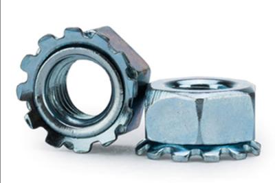 China UNF 7/16'' 1/2'' 9/16'' Carbon steel Galvanized K Nut Customized Zinc Plating Kep nuts Blue for sale
