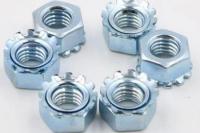 China 8# 10# 1/4 3/8  Carbon steel Galvanized K Nut Customized Zinc Plating Kep nuts Blue white for sale