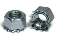 China 8# 10# 1/4 3/8  Carbon steel Galvanized K Nut Customized Zinc Plating Kep nuts Blue white for sale