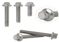 China M8 Grade 4.8 8.8 Steel Nickel Plating Hex Serrated Flange Metal Bolt With Full Thread DIN6921 for sale
