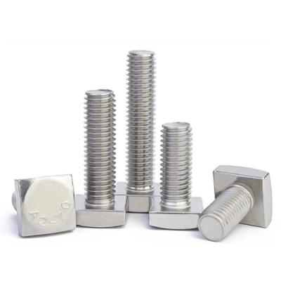 China 18-8 A2 A4 SS316 SS304 SS316L Stainless Steel Inox Square Hammer Head T Metal Bolt GB 37 for sale