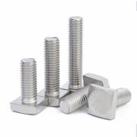 China Steel Grade 4.8  8.8 Class 10.9 Square Head T Metal Bolt White Zinc Plated Half Threaded for sale