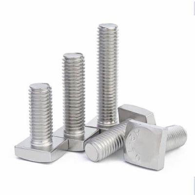 China Steel Grade 4.8  8.8 Class 10.9 Square Head T Metal Bolt White Zinc Plated Half Threaded for sale