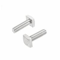 China Steel Grade 4.8  8.8 Class 10.9 Square Head T Metal Bolt White Zinc Plated Half Threaded for sale
