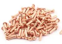 China Red Copper Nickel Tin Plated Flat Head Rivet Semi Tubular Rivet 3mm 4mm  DIN7338 for sale
