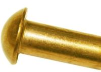 China Carbon Steel round head solid rivet 7/16 1/2 Customized brass finishing solid rivet for sale