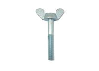 China M10 Steel Grade Class  10.9 12.9 Blue White Zinc Plated Butterfly Head Wing Thread Screw DIN318 for sale