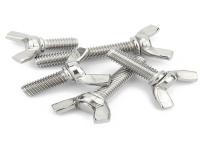 China Stainless Steel A2 A4  Butterfly Wing Machine Screw With Wing Nut DIN316 for sale