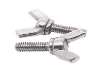 China 18-8 Stainless Steel Plain Round Wing Butterfly Wing Machine Screw With Hex Nut DIN316 for sale