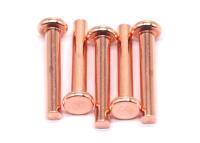 China 1/4 1/2 7/16 Copper Brass Flat head solid rivet M6 M12 M13 Copper Plating yellow rivet for sale