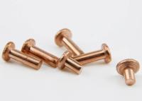 China 1/4 1/2 7/16 Copper Brass Flat head solid rivet M6 M12 M13 Round head rivet Custom size for sale