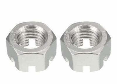 China M10 M14 Stainless Steel Metal Slotted Castle Nut SS304 SS316 A2-70 A4 Sliver Color for sale