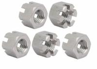 China M10 M14 Stainless Steel Metal Slotted Castle Nut SS304 SS316 A2-70 A4 Sliver Color for sale