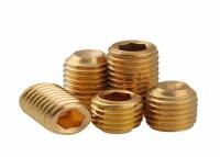 China M1.4 M24 Yellow Brass H59 H62 Copper Bronze Hexagon Socket Set Screws DIN916 for sale