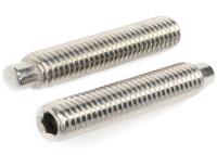 China 18-8 Stainless Steel Polished  Hexagon Socket Flat Coine Cup Dog Ball Point Grub Screw DIN913 DIN914 DIN915 for sale
