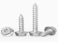 China Metal Screw  SS201 304 Plain Polished Hexagon Head Drilling Screws With Collar DIN7504(K) for sale