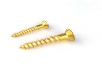 China 2mm 3mm Yellow Brass H59 H62 Slotted Countersunk CSK Head Wood Tapping Screw DIN97 For Furniture for sale