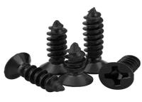 China Grade Class 12.9 Black Oxide Cadmium Plated Cross Recessed Round Head Wood Tapping Screw for sale