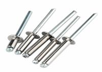 China Aluminum  5056  Anodized  Break Pull Mandrel Large Flat Head Open End Pop Blind Rivet for sale