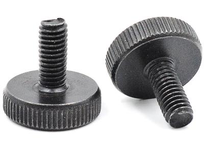 China Carbon steel  M5 M8 Thumb Screw Black finishing Class8. 8 Grade 8.8 Iron Spade Head Thumb Screw for sale