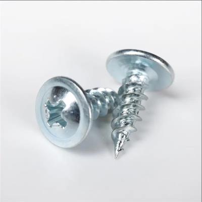 China 4.2 5.2 6.3 Zinc Plated Carbon Steel button Head Custom Wafer Head Drilling Screw for sale