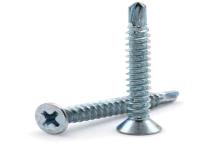 China Class 4.8 8.8 10.9 12.9 Blue Zinc PlatedCross Recessed Countersunk Head Drilling Screws for sale