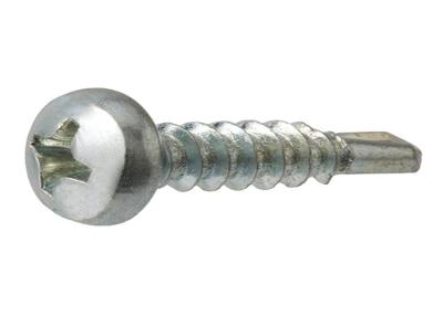 China Steel Material Blue White Black Zinc Iron Cross Recessed Pan Head Self-Drilling Screws for sale