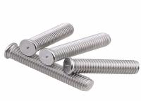 China Stainless Steel Galvanized Copper Brass One Three Point Spot Thread Weld Bolt Flat Round for sale