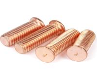 China M6 M10 M12 Brass Bronze Copper Alloy H59 H62 Nickel Tin Plated Weld Stud Bolt ISO 13918 for sale
