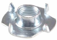 China M10 Gr 4.8 8.8 Carbon Galvanized  Tee Nut With Pronge   Blue White Zinc Plating for sale