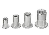 China INOX Stainless Steel SUS304 Knurled Flat Round Head Rivet Nut for sale