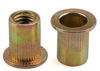 China Aluminum Alloy Steel 6061 7075 Anodized Small Flat Head Serrated Rivet Nuts for sale