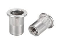 China INOX Stainless Steel SUS304 Knurled Flat Round Head Rivet Nut for sale