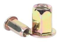 China Carbon Steel Class 4.8 Hexagon Flat Head Rivet Nut M6 Rivet Nut High Strength for sale