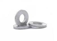 China M3 Carbon Steel Grade 4.8  White Zinc Plated Zp Serrated Double Fold Self Locking Washer DIN 25201 for sale
