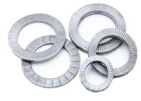 China M3 Carbon Steel Grade 4.8  White Zinc Plated Zp Serrated Double Fold Self Locking Washer DIN 25201 for sale