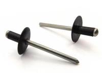 China Aluminum Waterproof Black Paint Baking Varnish Round Head Open End Blind Rivet DIN 7337 for sale