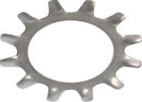 China 5mm Stainless Steel SUS AISI 316 316L  Plain Finish Serrated Lock Washer With External Teeth for sale