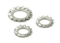 China 304 316 316L Stainless Steel Plain Finish Serrated Lock Washer With External Teeth DIN6798 for sale